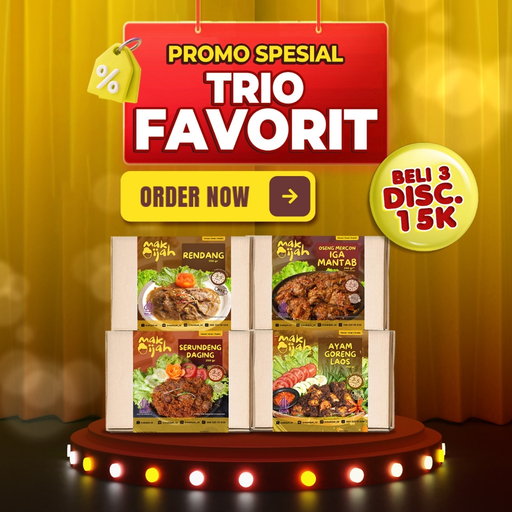 Jual PROMO TRIO FAVORIT PAKET KENYANG HEMAT MAKIJAH PAKET OLEH OLEH PAKET HAMPERS PAKET GIFT ...
