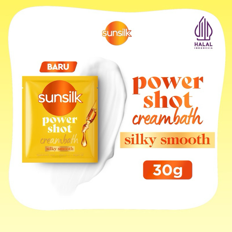 Jual SUNSILK POWERSHOT Creambath RAMBUT SILKY SMOOTH & GLOSS SACHET 30G | Shopee Indonesia
