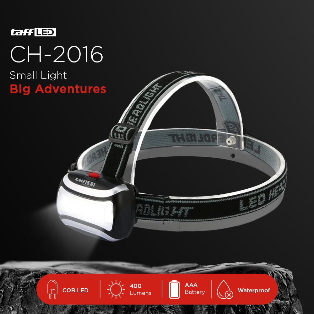 Jual Headlamp Flashlight Waterproof LED 3 Modes COB CH-2016 400 Lumens ...