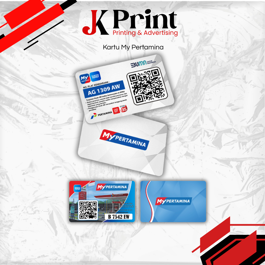 Jual JELAJAH KARYA - Cetak Kartu My Pertamina bahan Pvc tebal / cetak barcode pertamina/ Custom ...