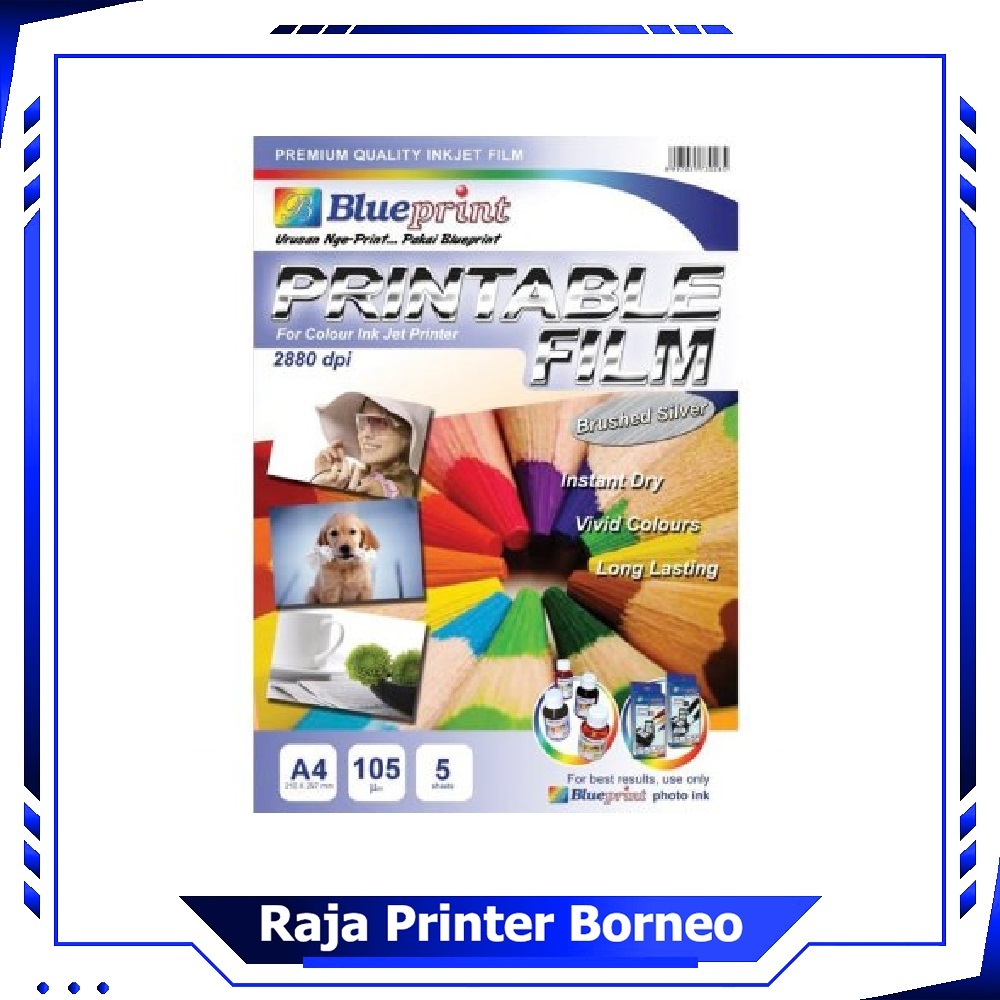 Jual Kertas BluePrint Printable Film Brushed Silver A4 105 Gram 5 Lembar Pensil | Shopee Indonesia