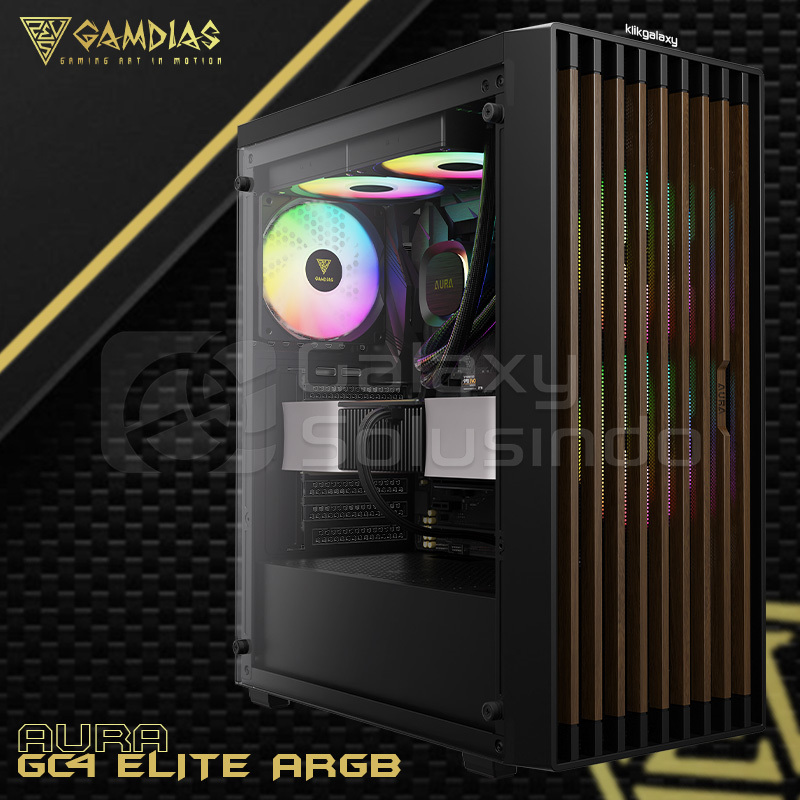 Jual GAMDIAS AURA GC4 ELITE ARGB Tempered Glass Mid Tower ATX Gaming Case | Shopee Indonesia