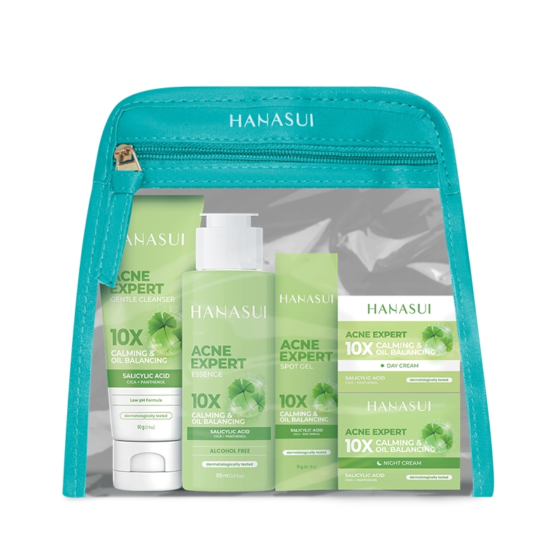Jual Aster Kosmetik - Hanasui Paket Acne Expert Series Free Pouch ...