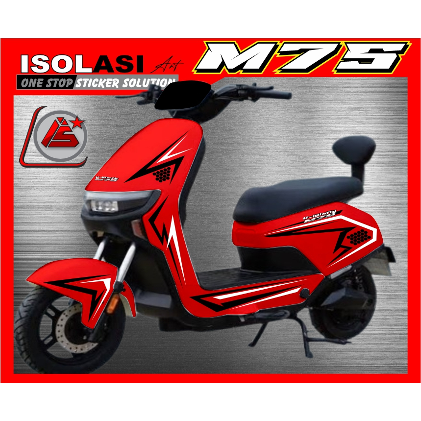 Jual ( BUKAN UNIT SEPEDA LISTRIK )DECAL STICKER sepeda Listrik U ...