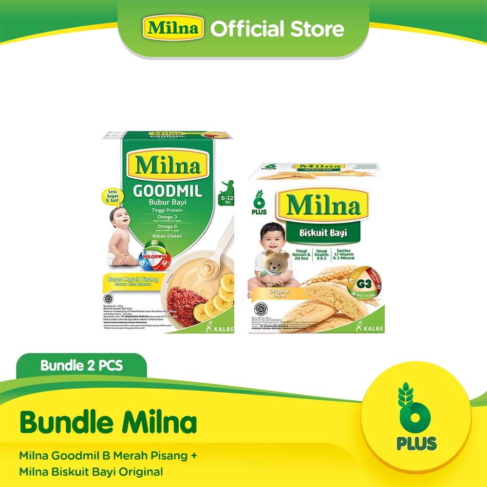Jual Bundle Milna Goodmil B Merah Pisang + Milna Biskuit Bayi Original ...