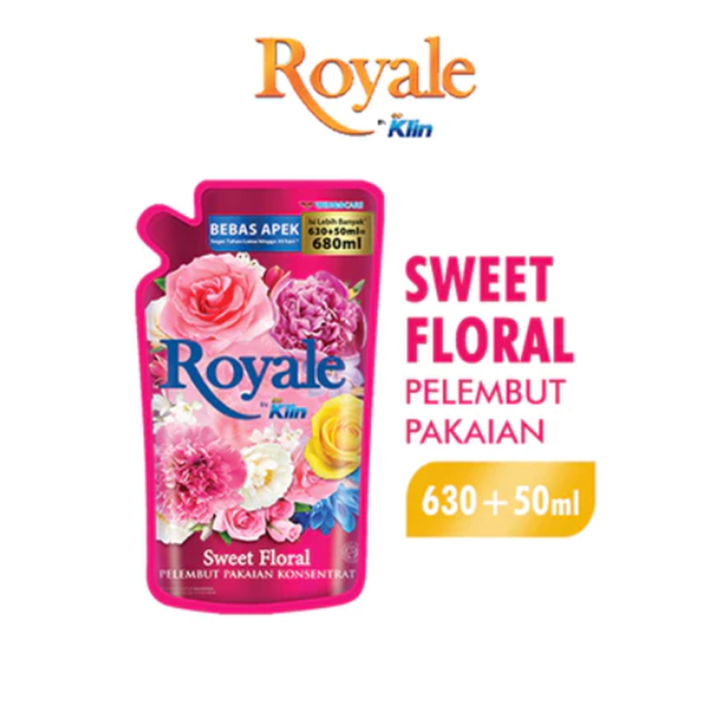 Jual Royale Pelembut dan Pewangi Pakaian Sweet Floral Pouch 680 ml ...