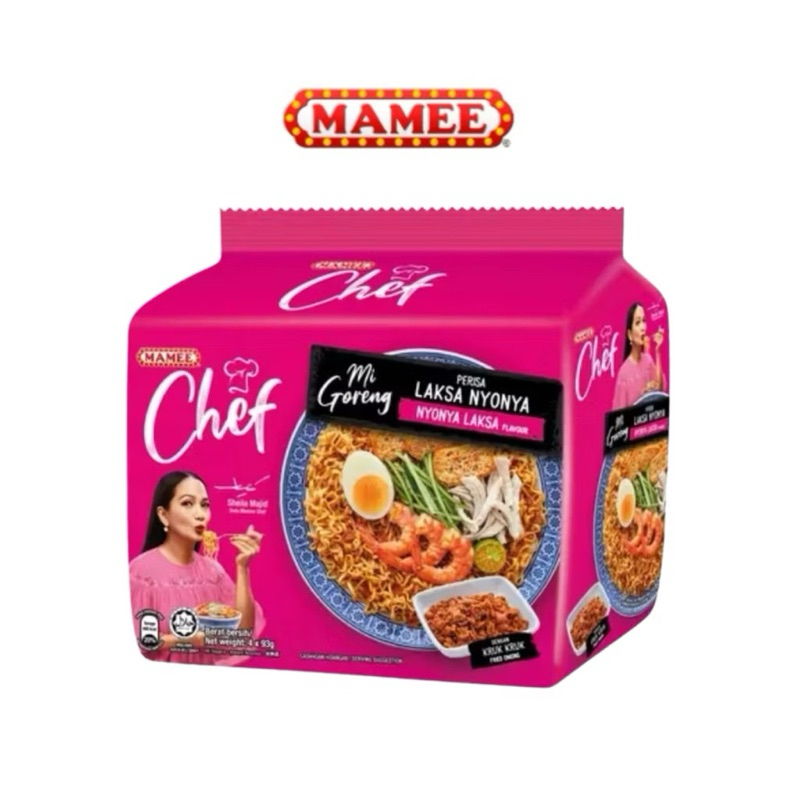 Jual MAMEE Chef Laksa Nyonya Mi Goreng Instant Noodles 93g / 1 Bungkus | Shopee Indonesia