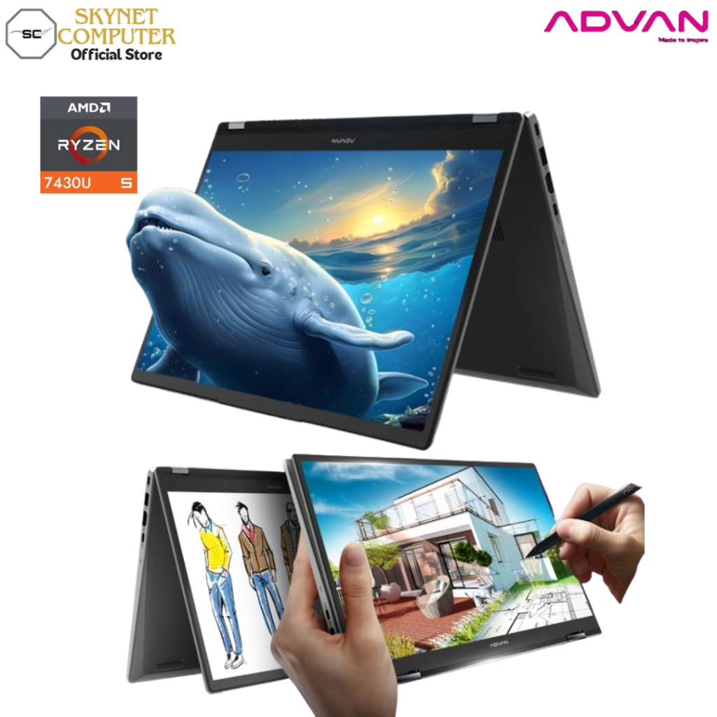 Jual ADVAN 360 Pro Stylus AMD Ryzen 5 7430U RAM32GB SSD1TB 14 ...