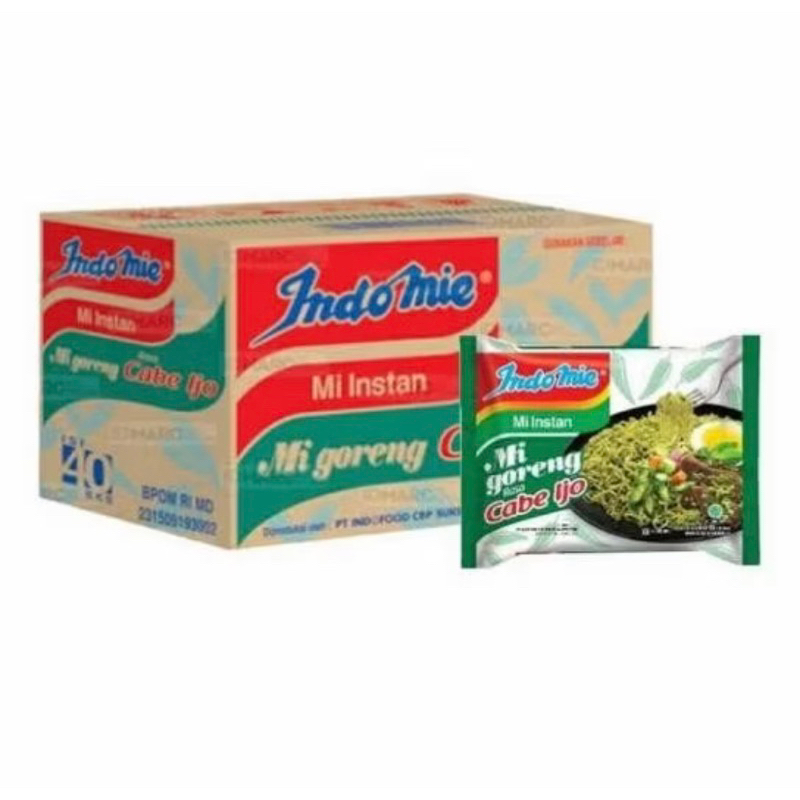 Jual Indomie cabe ijo Indome cabe Hijau Indomie Goreng 1 Dus Indomi ...