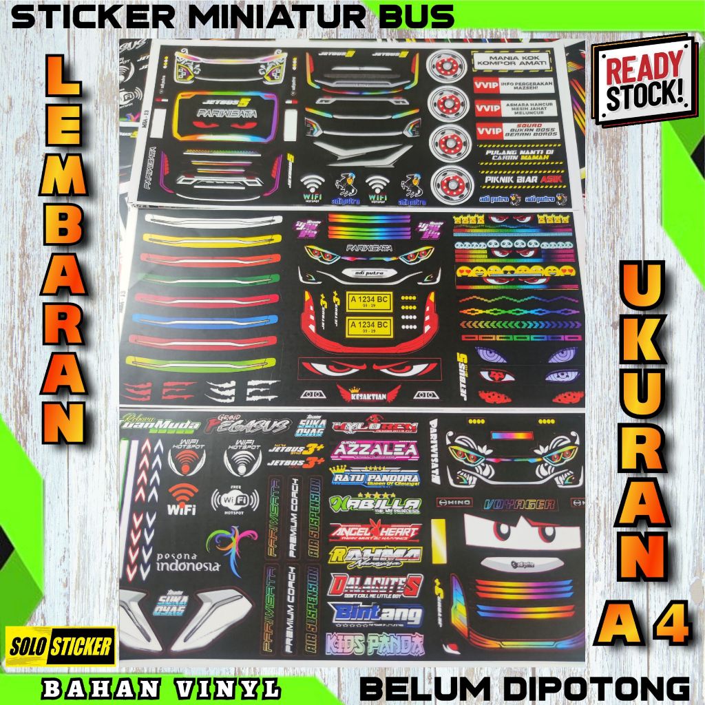 Jual Stiker Miniatur Lampu Bus JetBus 3+ Jetbus 5 | Shopee Indonesia