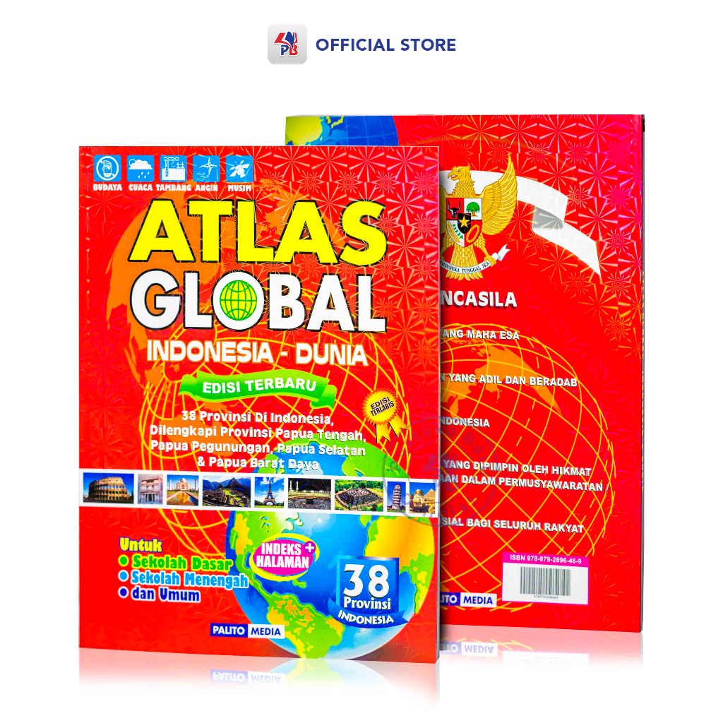 Jual Buku Atlas 38 Provinsi Edisi Terbaru / Atlas Global Indonesia Dan ...