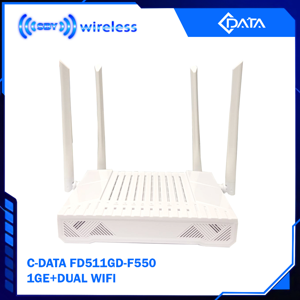 Jual C-DATA FD511GD-F550 1port GE + Dual Band WIFI CDATA Modem XPON ONU GPON/EPON | Shopee Indonesia