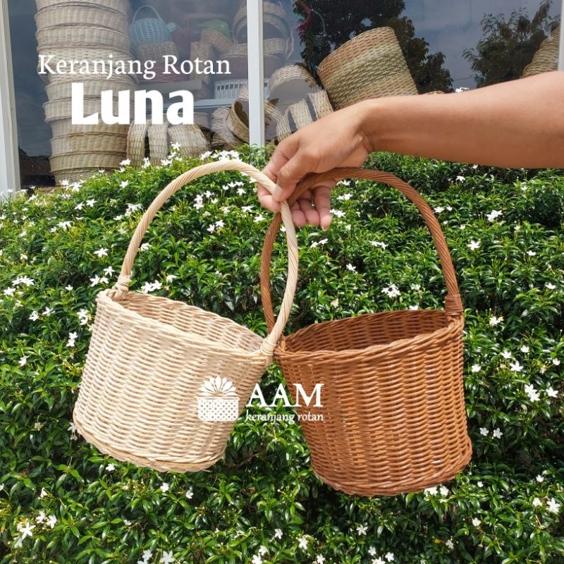 Jual Keranjang Rotan Luna - Keranjang Bulat 20cm/Keranjang Bunga ...