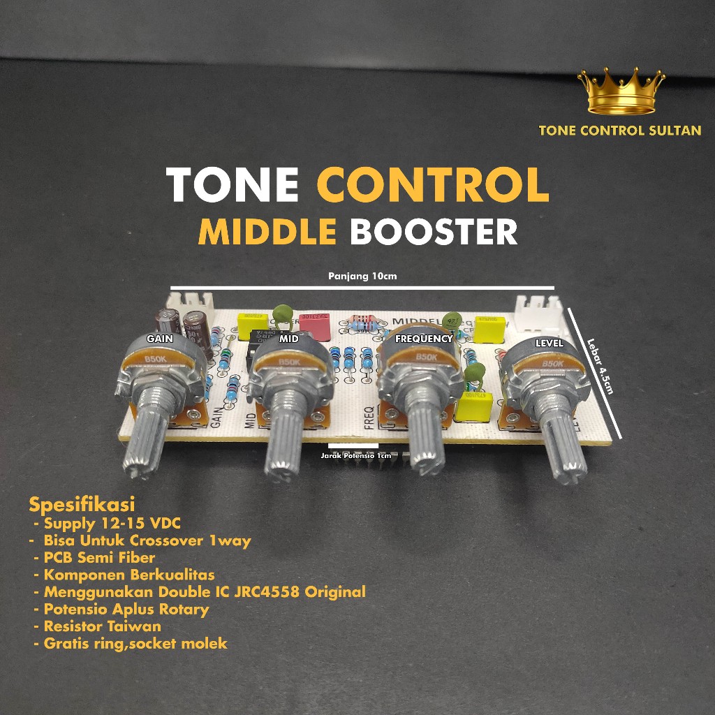 Jual Crossover Aktif Middle Booster / Tone Control Middle Booster ...