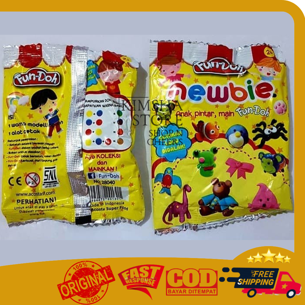 Jual Fun Doh Newbie Fundoh Sachet Mainan Lilin Plastisin Edukatif ...