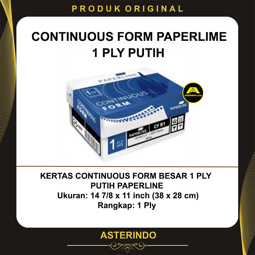 Jual Kertas CF Continuous Form Paperline Besar Putih 1 Ply | Shopee Indonesia