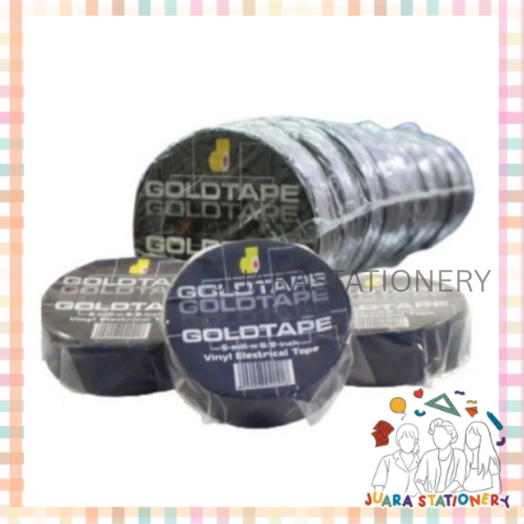 Jual (271) Isolasi Listrik Gold Tape 5/8 inch x 5 mil / Solatip Listrik ...