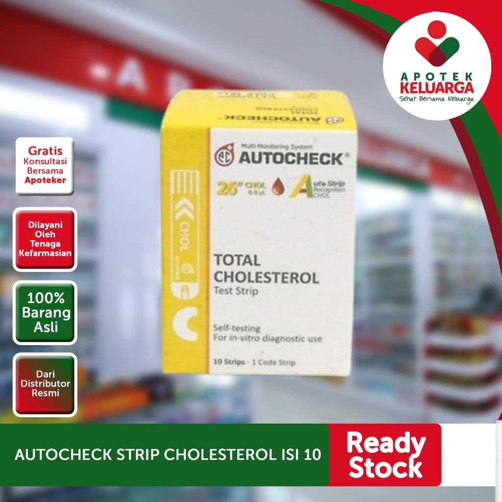 Jual ALKES AUTOCHECK STRIP CHOLESTEROL ISI 10 (B) | Shopee Indonesia