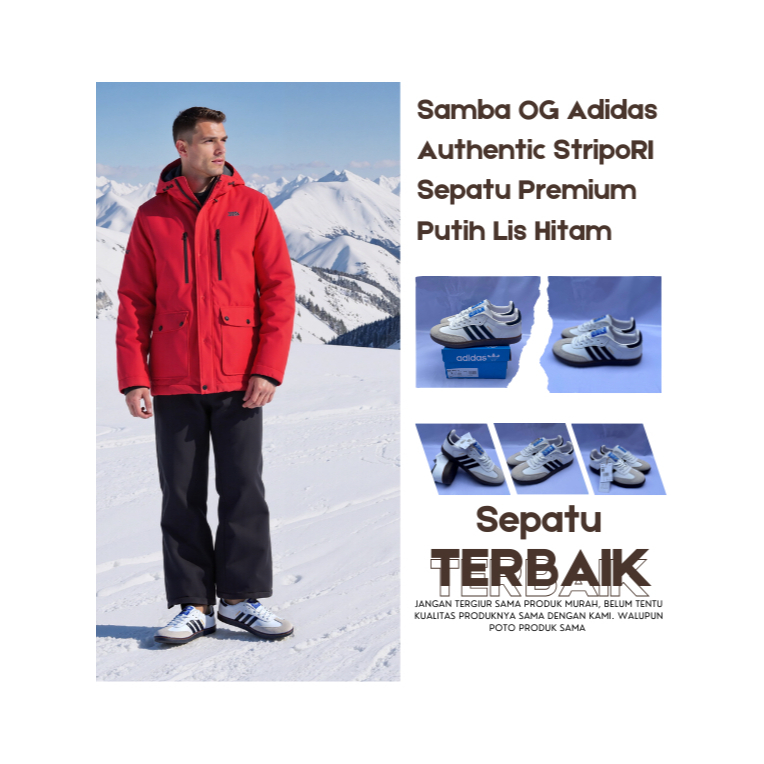 Jual Samba OG Adidas Authentic StripoRI Sepatu Premium Putih Lis Hitam ...