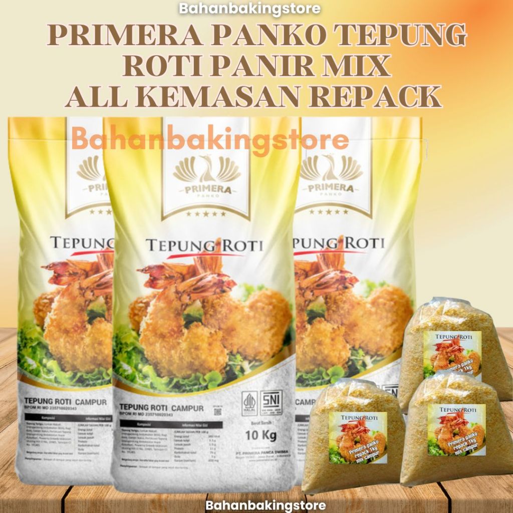 Jual TEPUNG ROTI PANIR PRIMERA PANKO MIX KEMASAN REPACK 500 GRAM & 1 KG ...