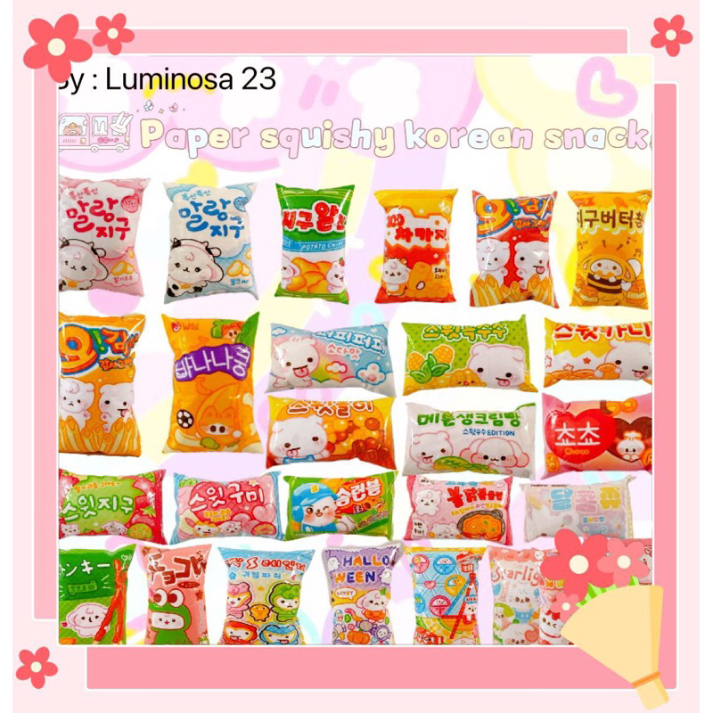 Jual Paper Squishy Handmade Korean Snack | Shopee Indonesia