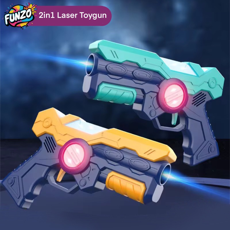 Jual FUNZO - Mainan Anak 2in1 Laser Toygun Kids Toys - Mainan Tembakan ...
