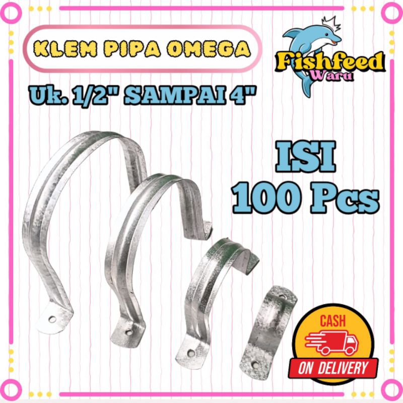 Jual Klem Pipa Besi Klem Omega Isi 100 Pcs Murah Berkualitas | Shopee ...