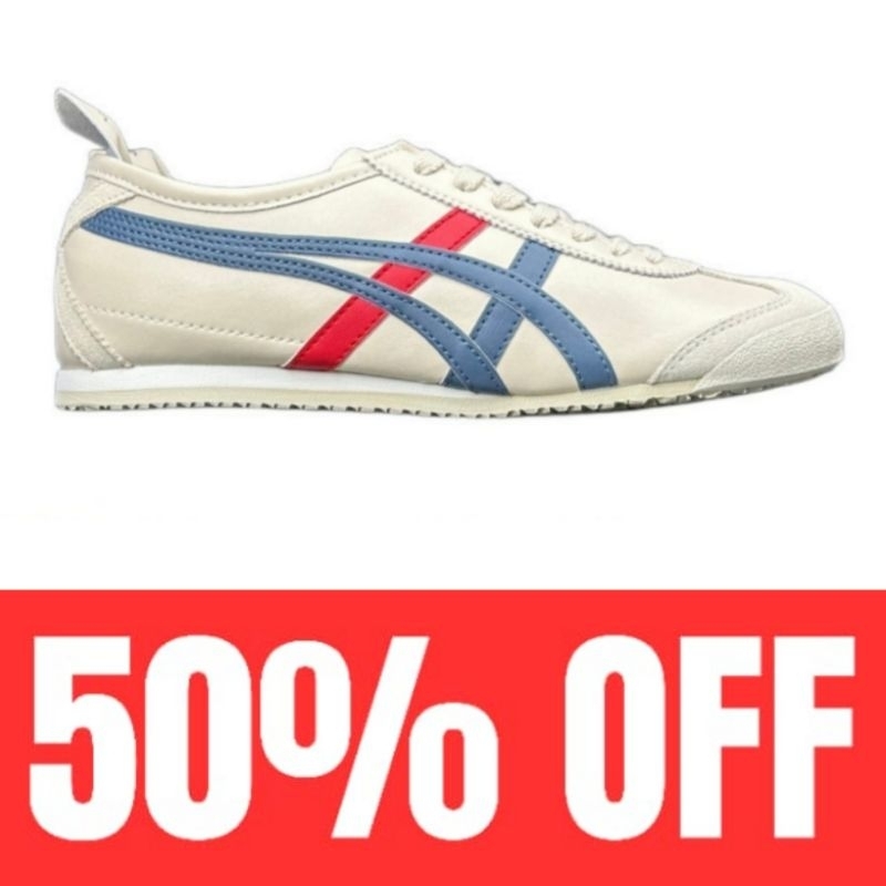 Jual Sepatu 0nitsuka Tiger Original Mexico 66 Indo Cream Navy Red | Shopee Indonesia
