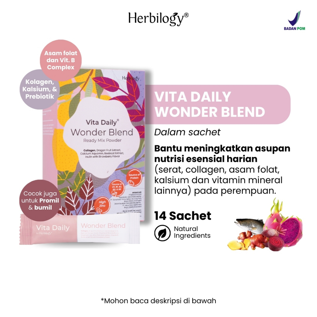 Jual Vita Daily Wonder Blend - women’s essential nutrition | Shopee ...