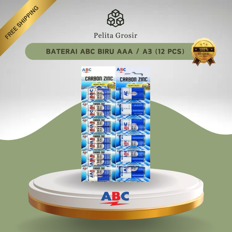 Jual BATERAI ABC BIRU AAA A3 | ABC BATTERY BIRU AAA HARGA PER RENCENG ...