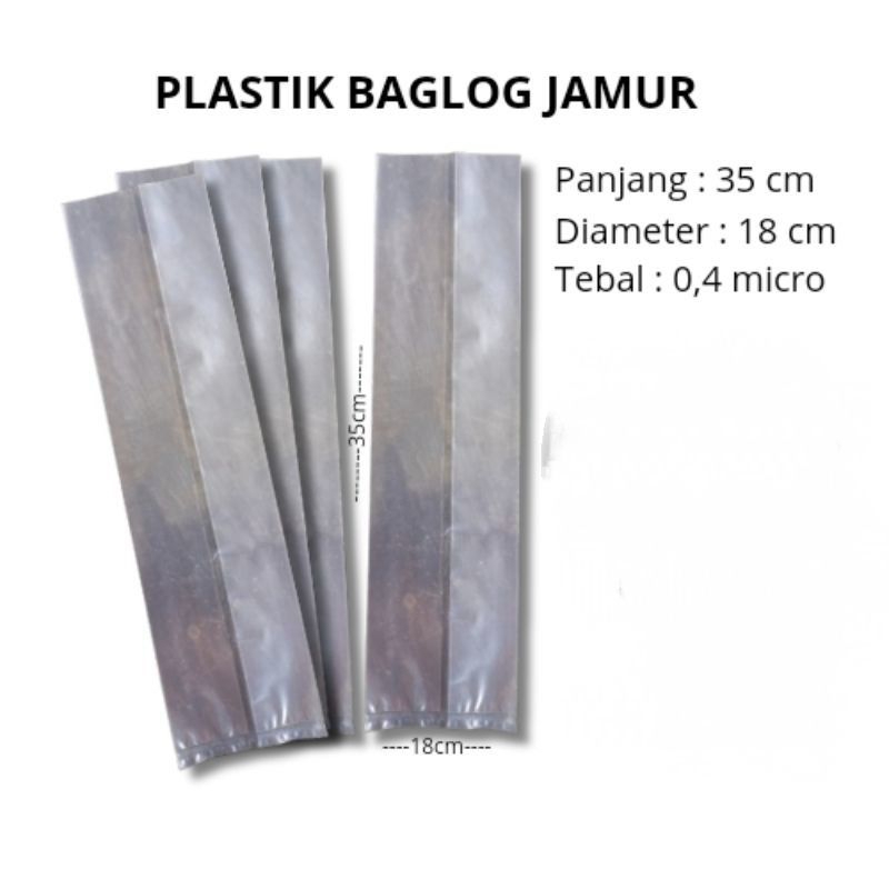 Jual Plastik Baglog Jamur Tiram 18x35x04 PP Lipat | Shopee Indonesia