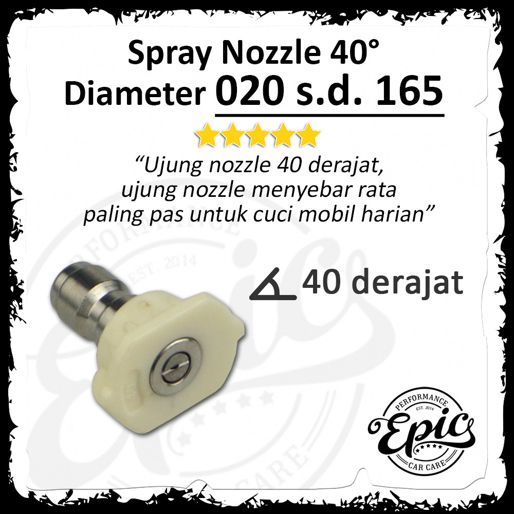 Jual Nozzle Jet Cleaner Putih 40 Derajat Quick Release Jet Cleaner ...
