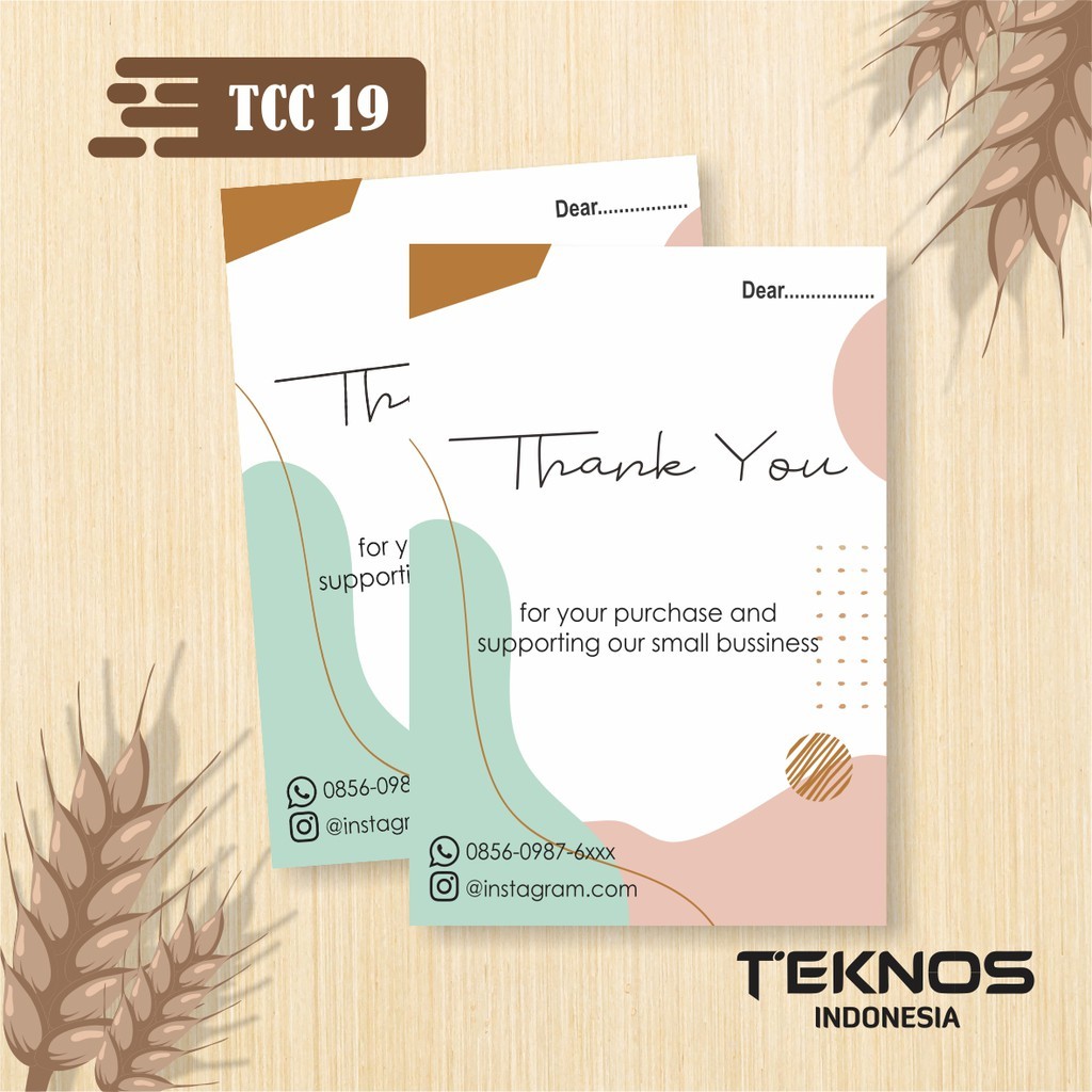 Jual THANK YOU CARD OLSHOP – KARTU UCAPAN TERIMA KASIH UNIK AESTHETIC UNTUK PAKET & HAMPERS ...