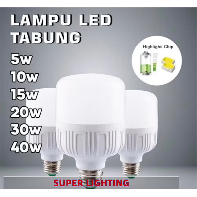 Jual lampu led murah 5w/10w/15w 20w/25w/35W/40W lampu capsul/ lampu tabung/bohlam | Shopee Indonesia