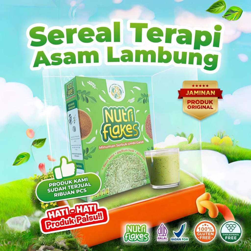 Jual Nutriflakes Original Sereal Umbi Garut Solusi Atasi Asam Lambung Magh Gerd, Suplemen ...