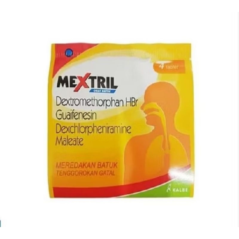 Jual MEXTRIL PER SETRIP 4 TABLET BATUK DAN GATAL TENGGOROKAN EXP.25/7 ...