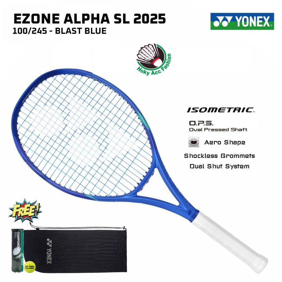 Jual Raket Tenis Yonex EZONE ALPHA SL 100 245 gr 2025 Blast Blue ...