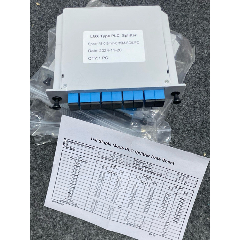 Jual LGX Passive Spliter Box Sc-Upc 1:8 Fiber Optic / LGX type PLC ...