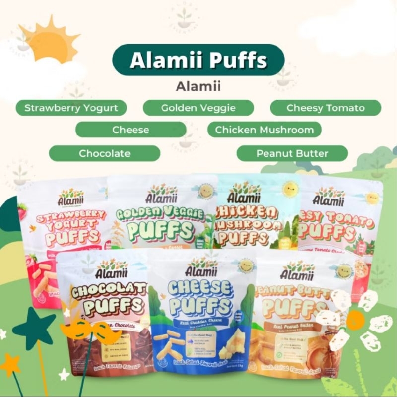 Jual Alamii Puffs 25g & 30g / Milna Nature Puff Organic Pouch 15g ...