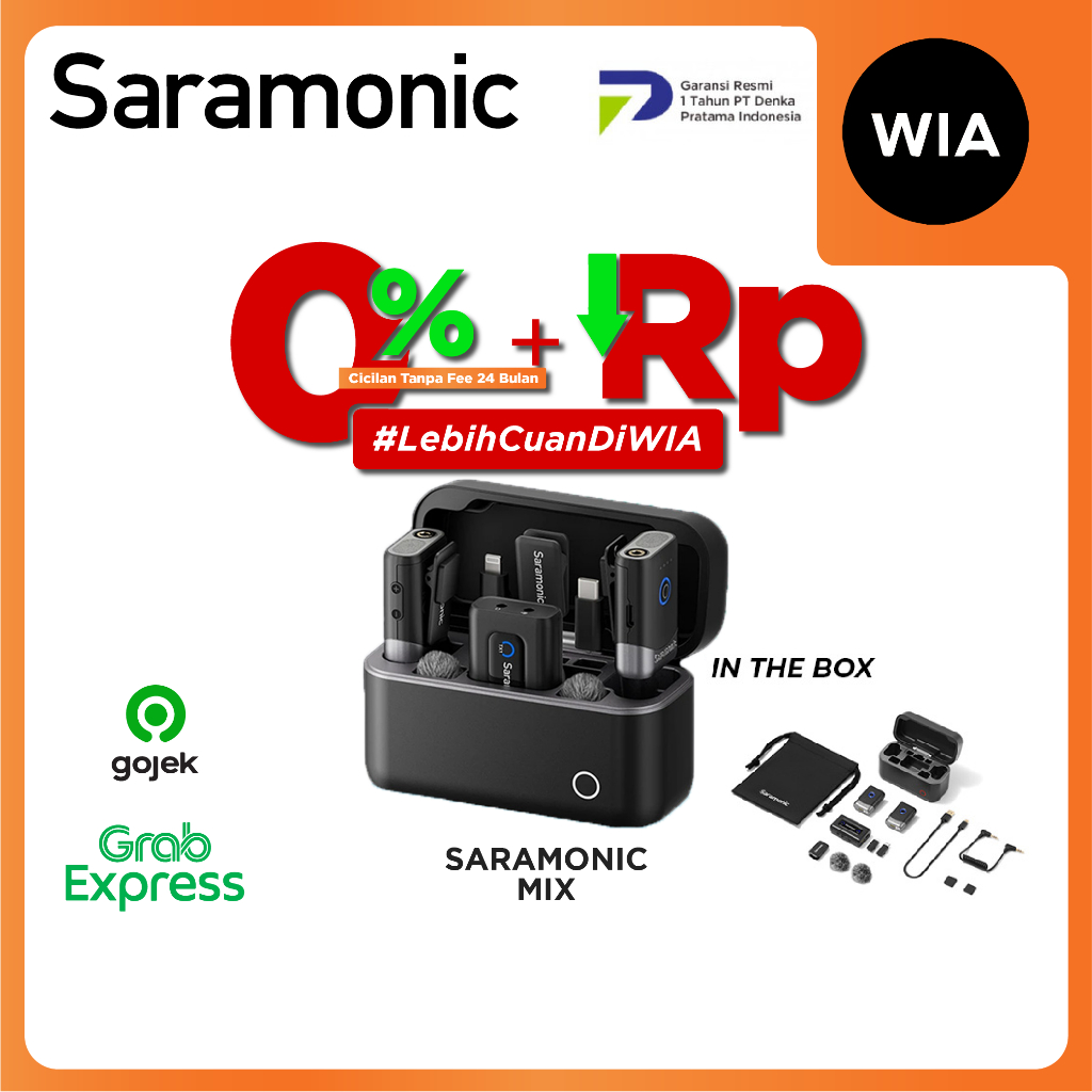 Jual WIA Saramonic Mix 2.4 GHz Professional Wireless Microphone with ...