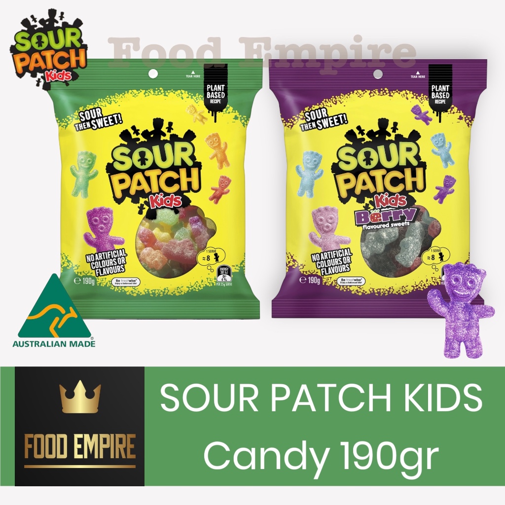 Jual SOUR PATCH KIDS Original 190 GRAM | Permen Sour Then Sweet Chewy Candy | Australia | Shopee ...