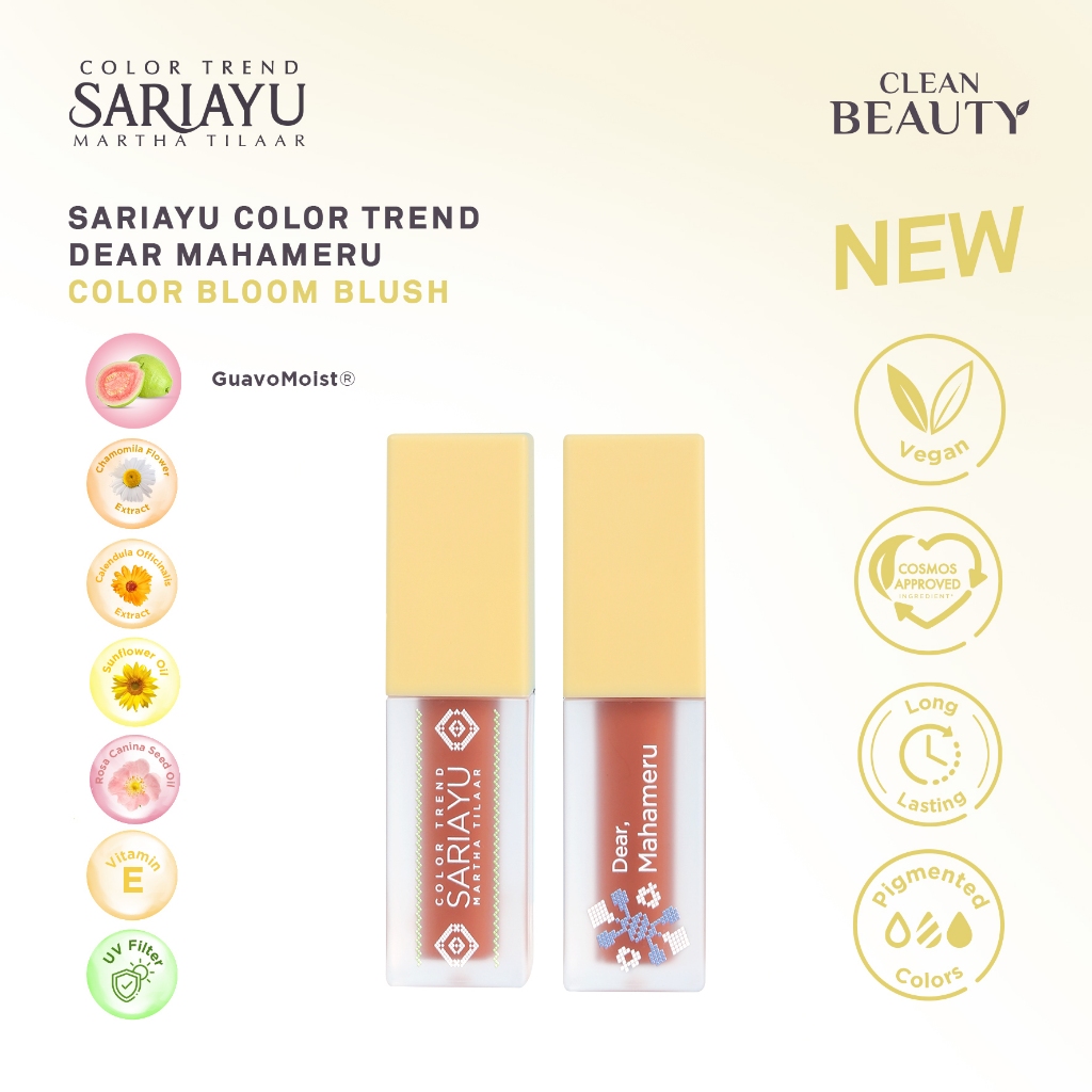 Jual Sariayu Dear Mahameru Color Bloom Blush Vegan Multi function Blush ...