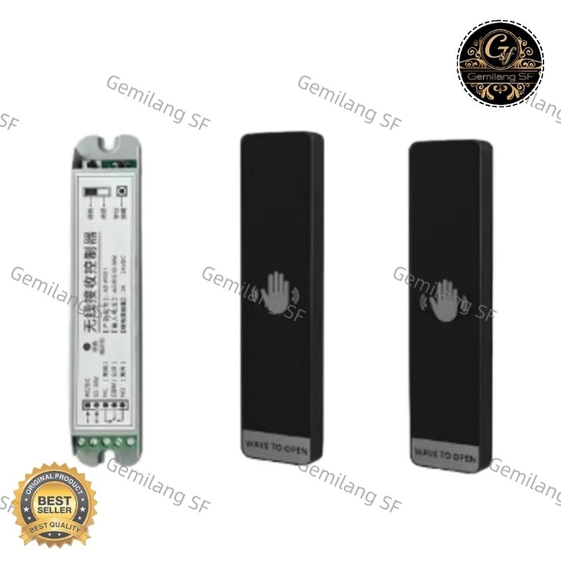 Jual Sensor Tangan Pintu Geser Otomatis Push Button Wireless + Wave (No ...