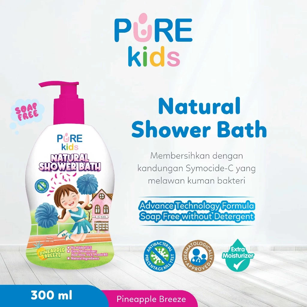 Jual Pure Kids Natural Shower Bath Sabun Mandi Anak 300ml | Shopee ...