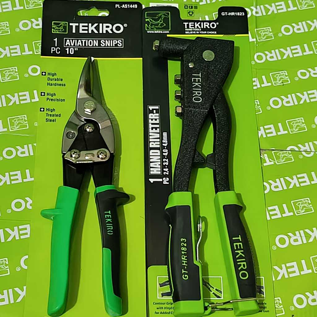 Jual PAKET TANG RIVET 2 PCS / Tekiro Paket Tang Rivet & Gunting Seng ...