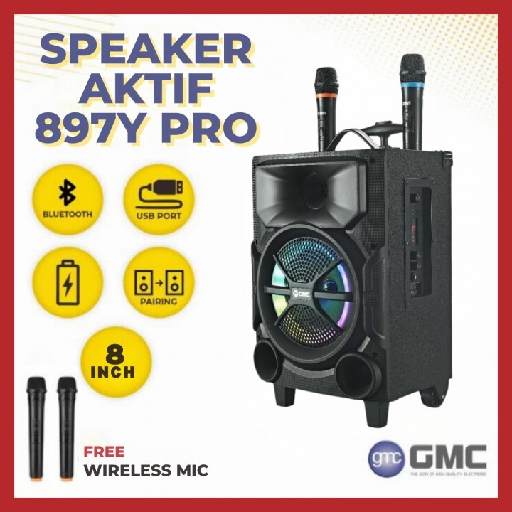 Jual SPEAKER GMC 897 Y PRO 8 INCH | Shopee Indonesia