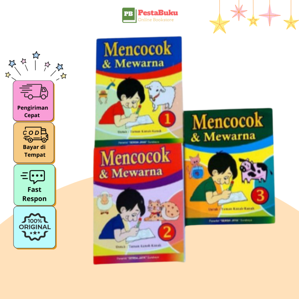 Jual Buku Anak Mencocok & Mewarna Untuk Anak PAUD TK Serba Jaya ...