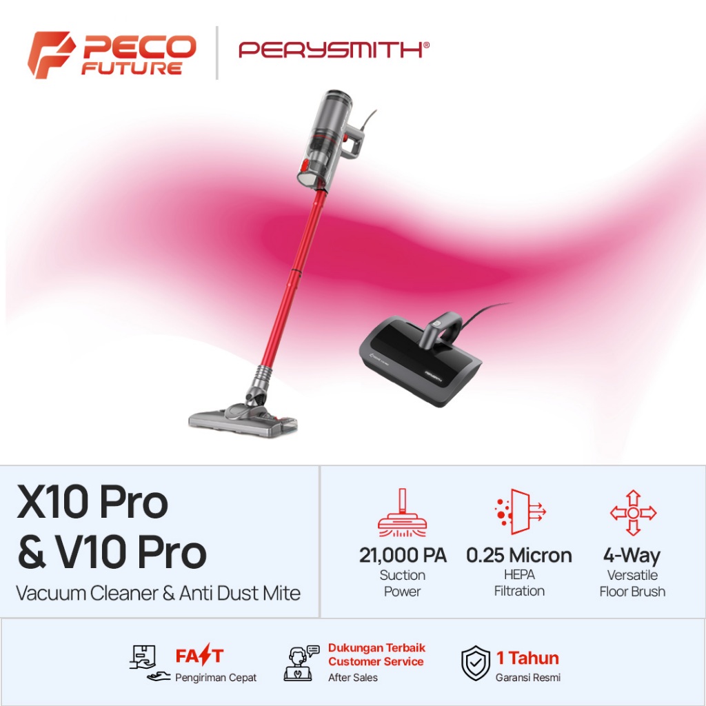 Jual PerySmith X10 Pro & V10 Pro Vacuum Cleaner Anti Dust Mite Limited ...