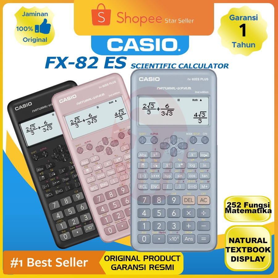 Jual CASIO Kalkulator FX-82 ES Plus 2Nd Edition | Shopee Indonesia