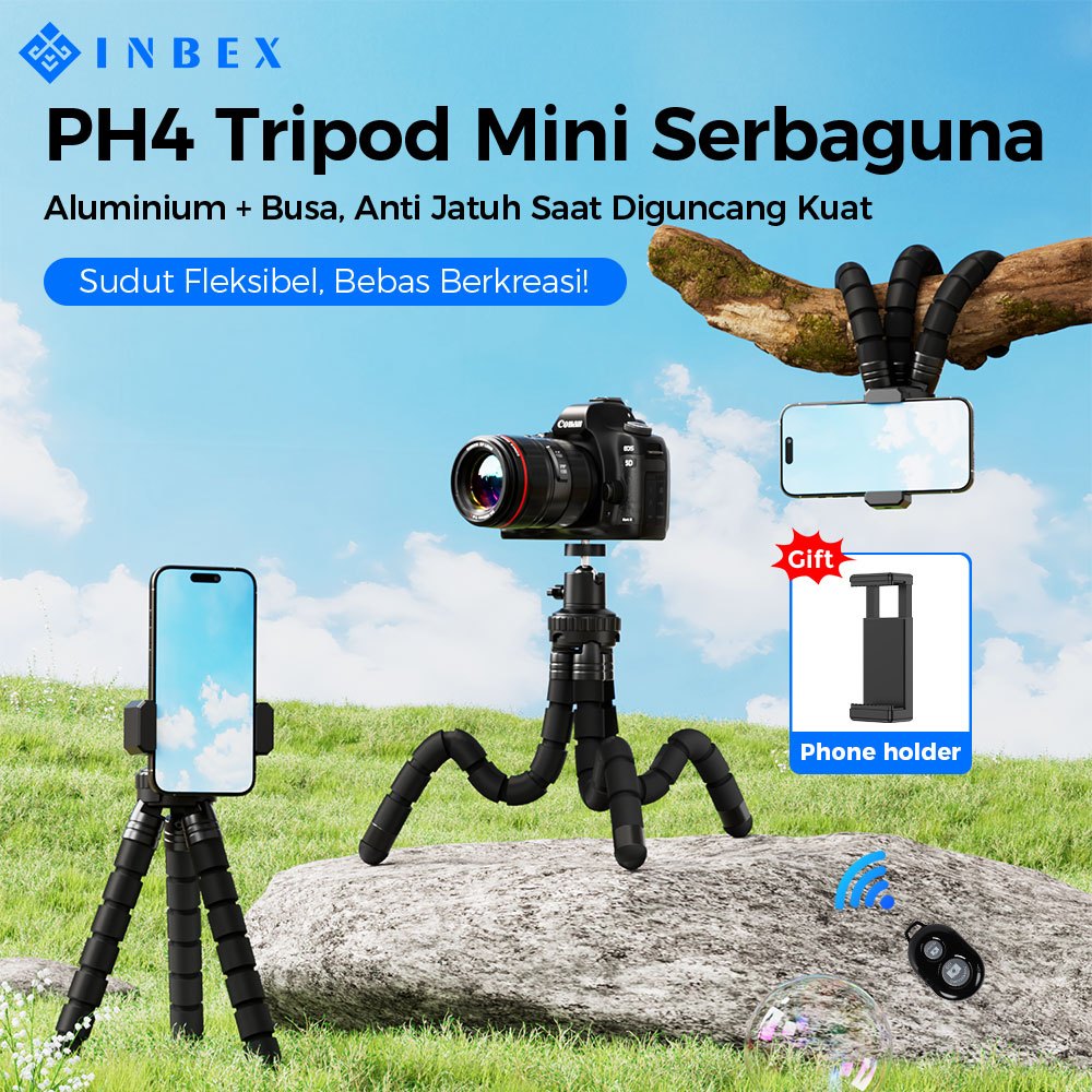 Jual INBEX PH4 Tripod Gurita Tripod Mini Holder Hp Tripod Anti Goyang ...